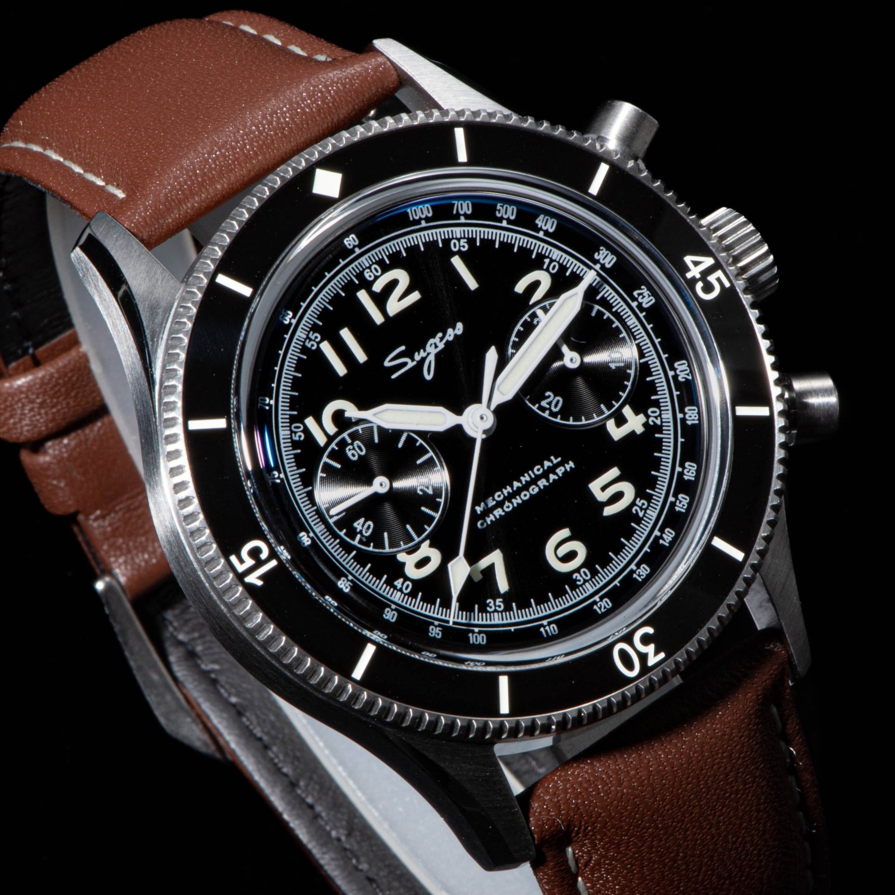 Sugess Pilot Chronograph S423 - Sea-Gull ST19 movement | Bartels Watches