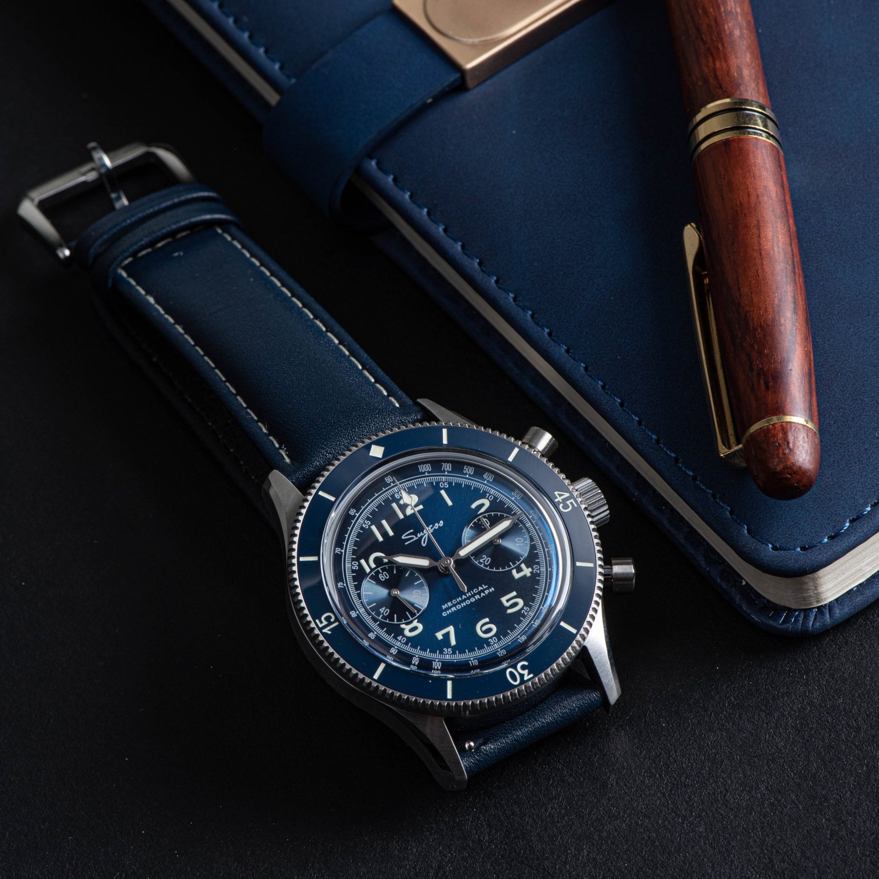Sugess Pilot Chronograph S423 - Sea-Gull ST19 movement | Bartels Watches